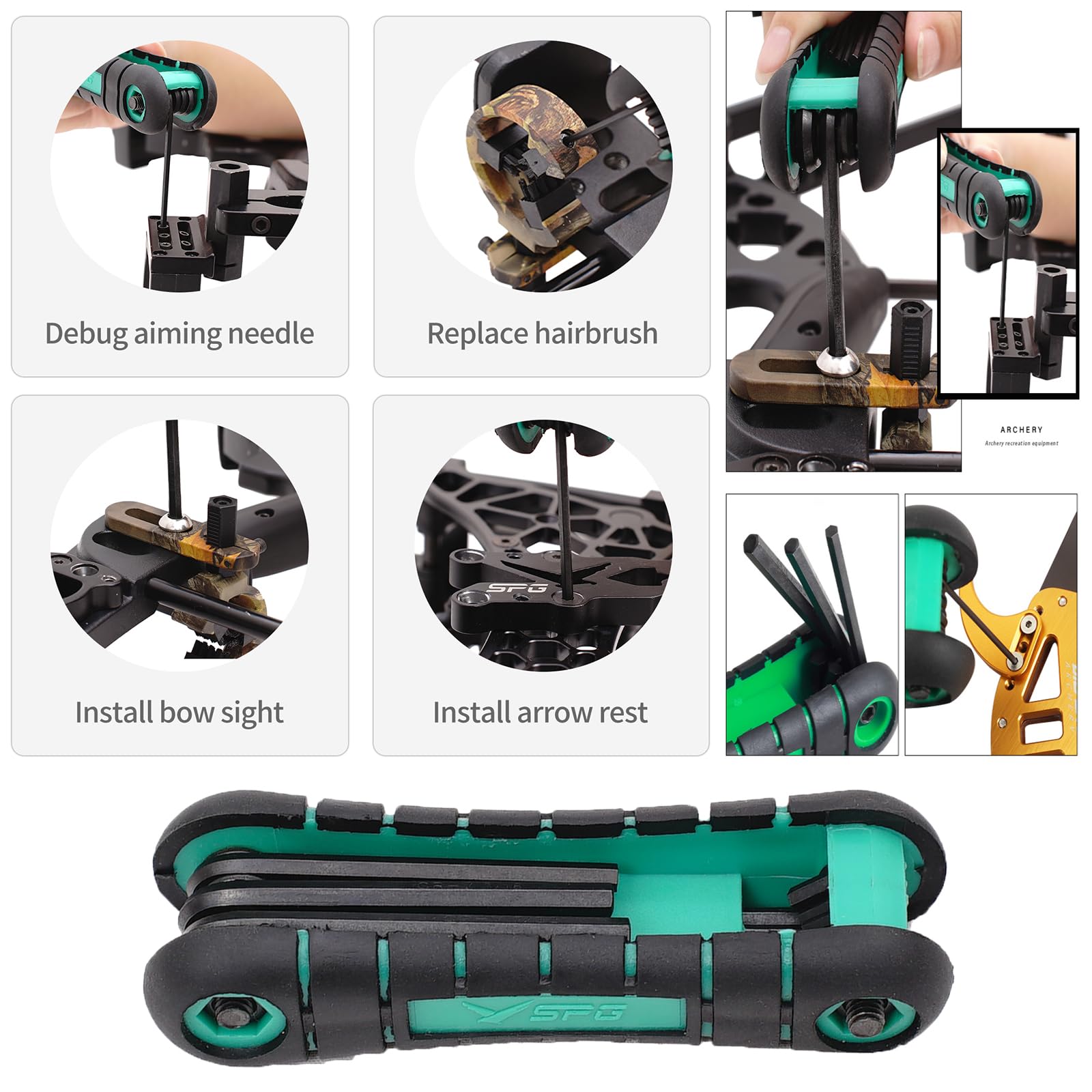 Snapklik.com : Bow Allen Wrench Set - Archery Tools Inch Hex Allen Key ...