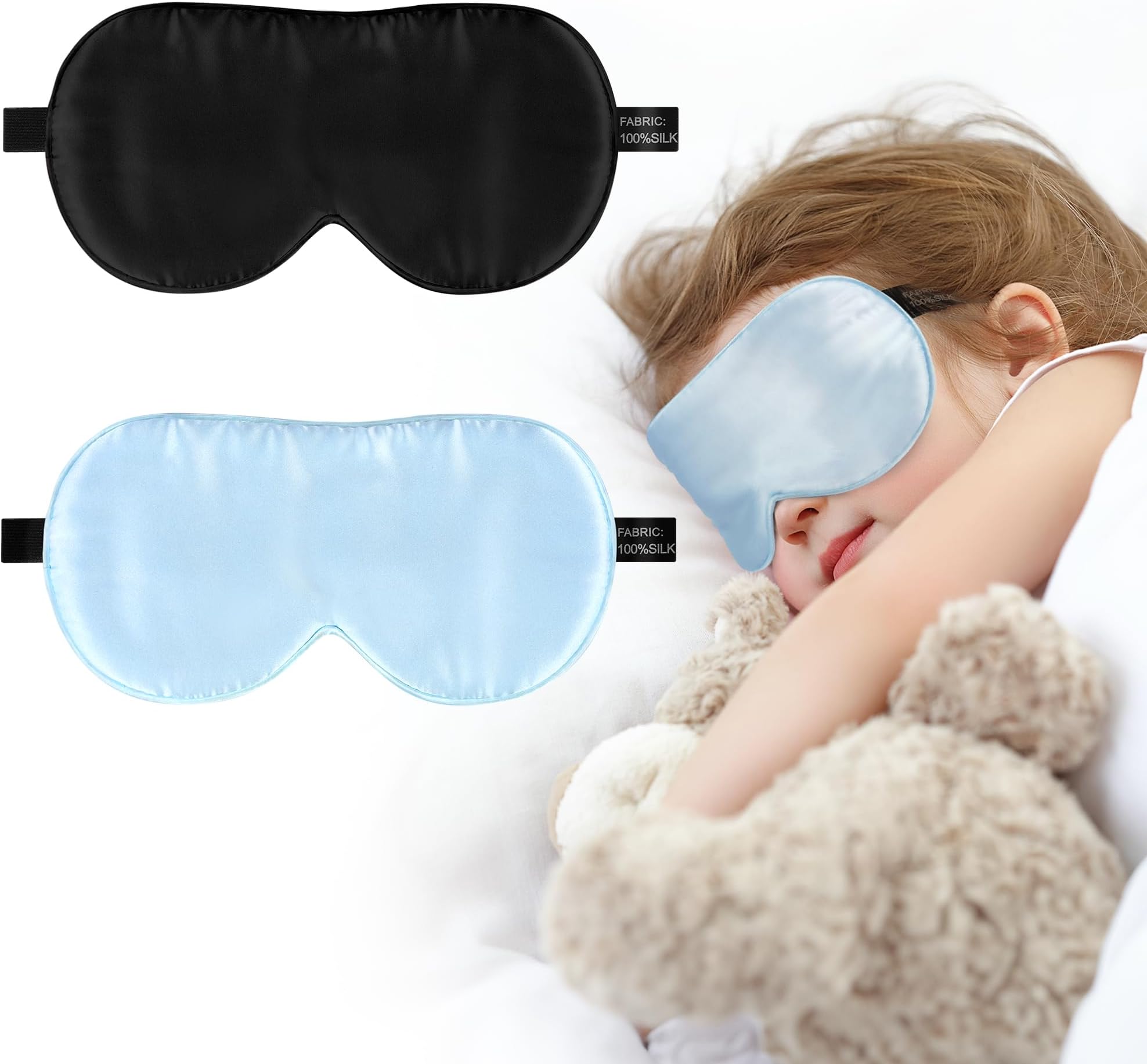 Amazon.com: Silk Sleep Eye Mask for Kids, 100% Real Natural Pure Silk ...