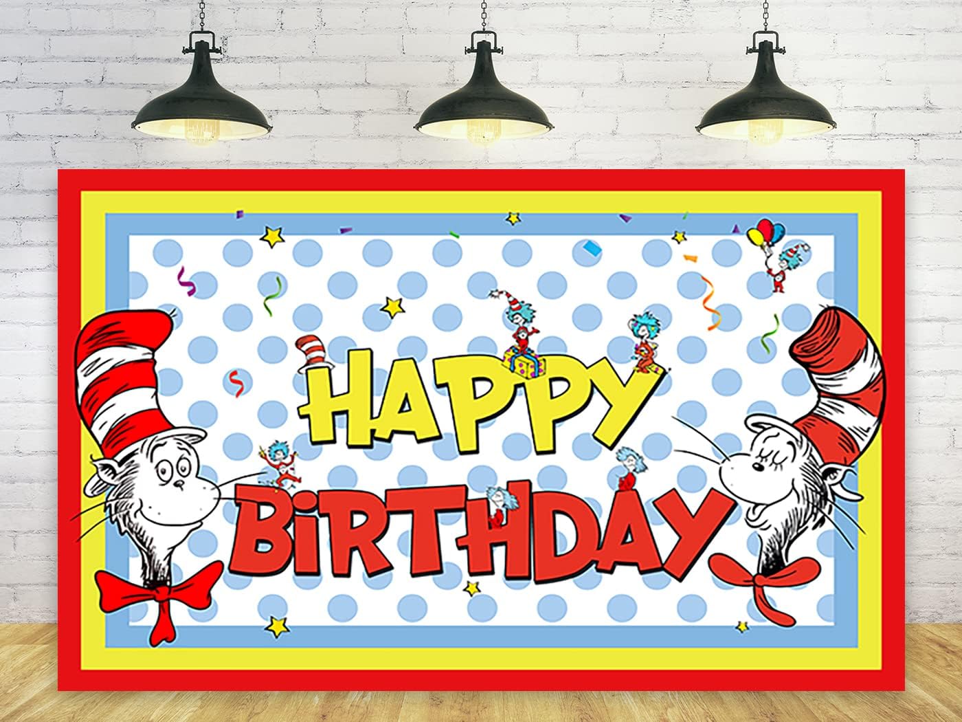 Amazon.com : Red and Blue Stripes Backdrop Party Supplies Birthday ...