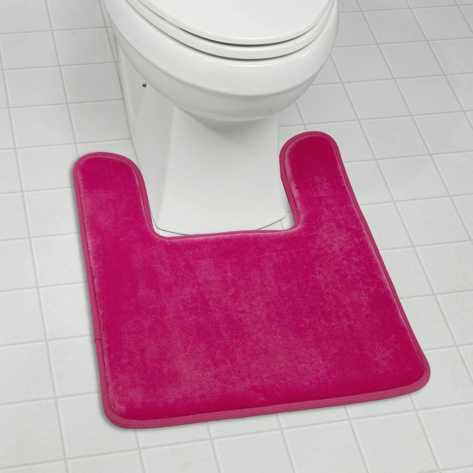 Amazon.com: Genteele Memory Foam Toilet Bathroom Rugs, Contour Toilet ...