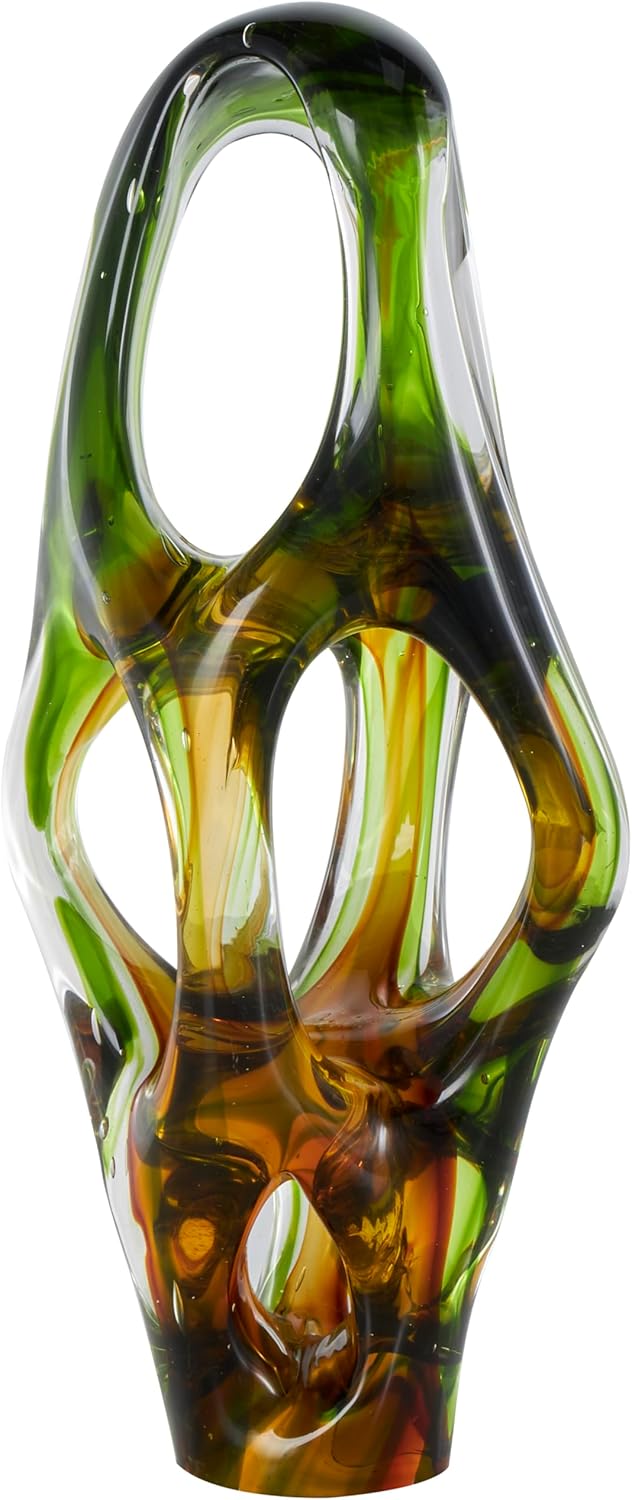 Amazon.com: Deco 79 Glass Abstract Decorative Sculpture Ombre Cutout ...