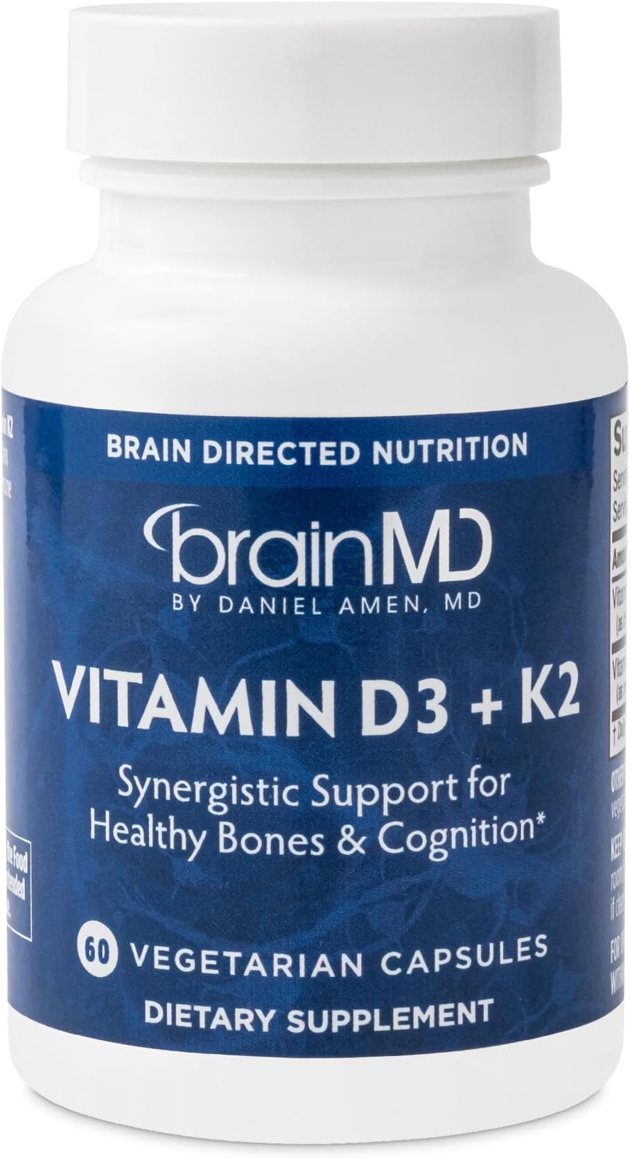 Amazon.com: BRAINMD Vitamin D3 + K2-60 Capsules - Synergistic Support ...