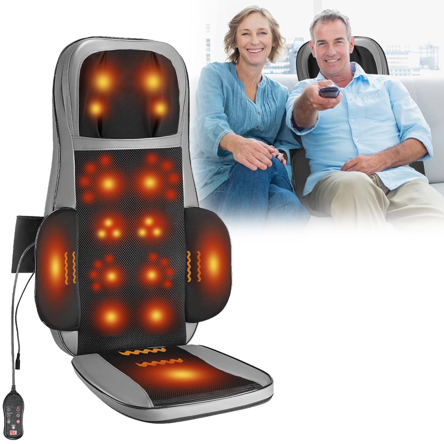 ZOTIMO Portable Electric Chair Cushion Massager Machine for Pain Relief ...