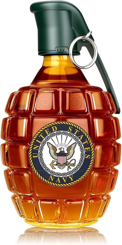 Amazon.com | ERIBEDA Hand Grenade Whiskey Bottle with Military-themed ...