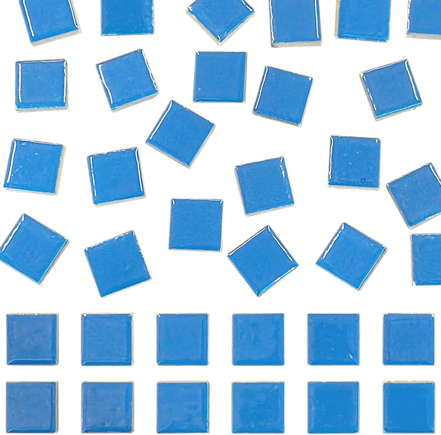 Amazon.com: 50 Pieces Blue Mosaic Tiles for Crafts 1" Ceramic Tiles ...
