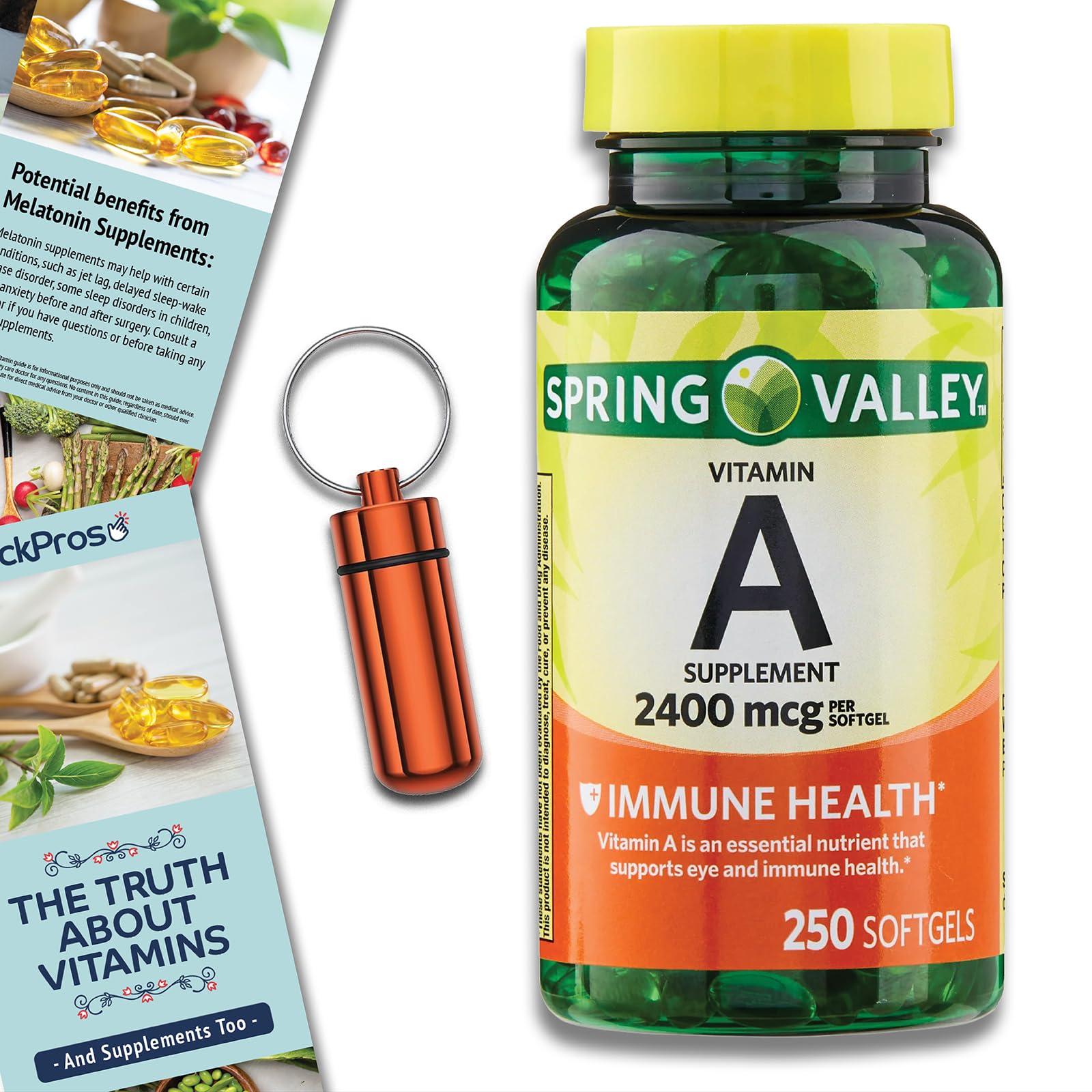Snapklik.com : Spring Valley Vitamin A Softgels, 2400 Mcg Bundle 250 ...