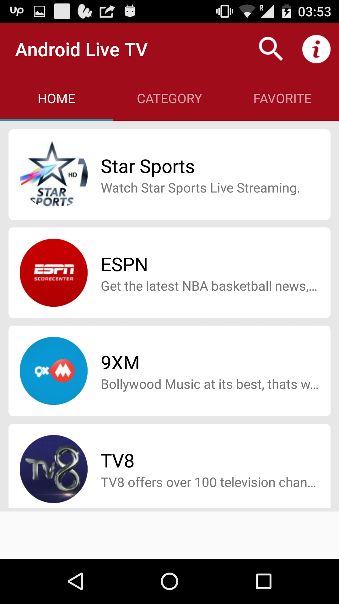 Android Live TV - App on Amazon Appstore