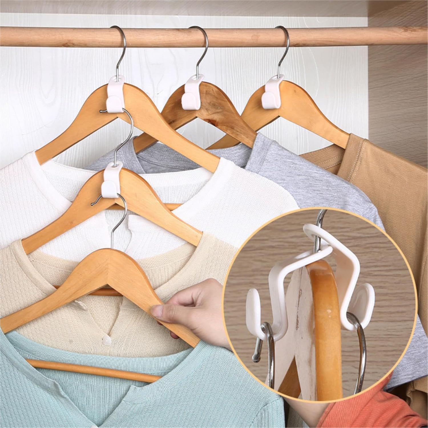 Amazon.com: KINTEGOOD 100 Pcs Space Saving Hanger Hooks Clothes Hanger ...