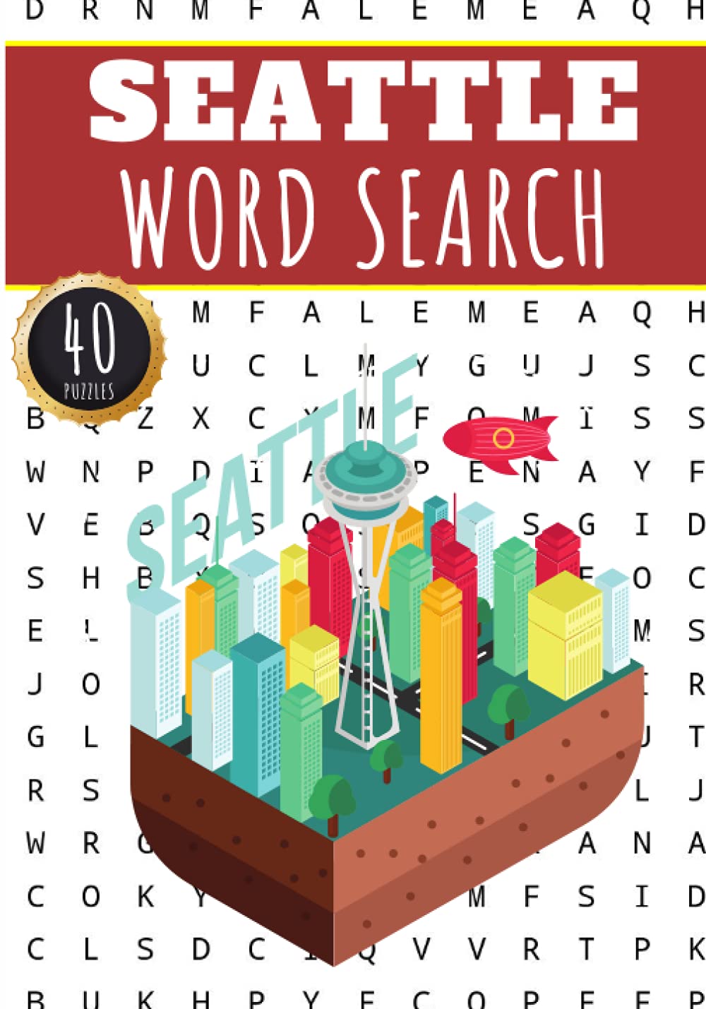 Seattle Word Search: 40 Fun Puzzles With Words Scramble for Adults ...