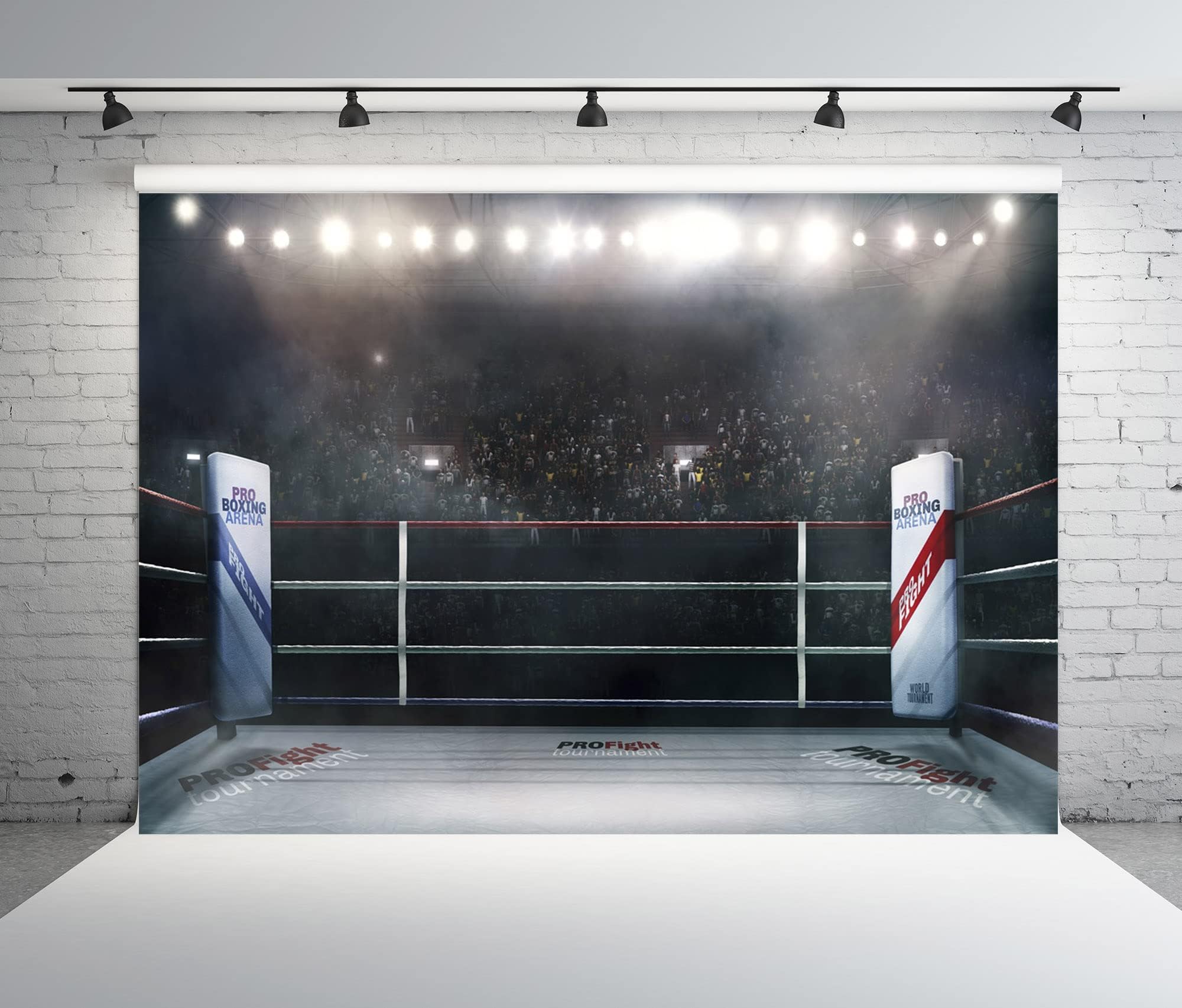 Amazon.com : AOFOTO 6x4ft Wrestling Arena Backdrop Floodlight Blur ...