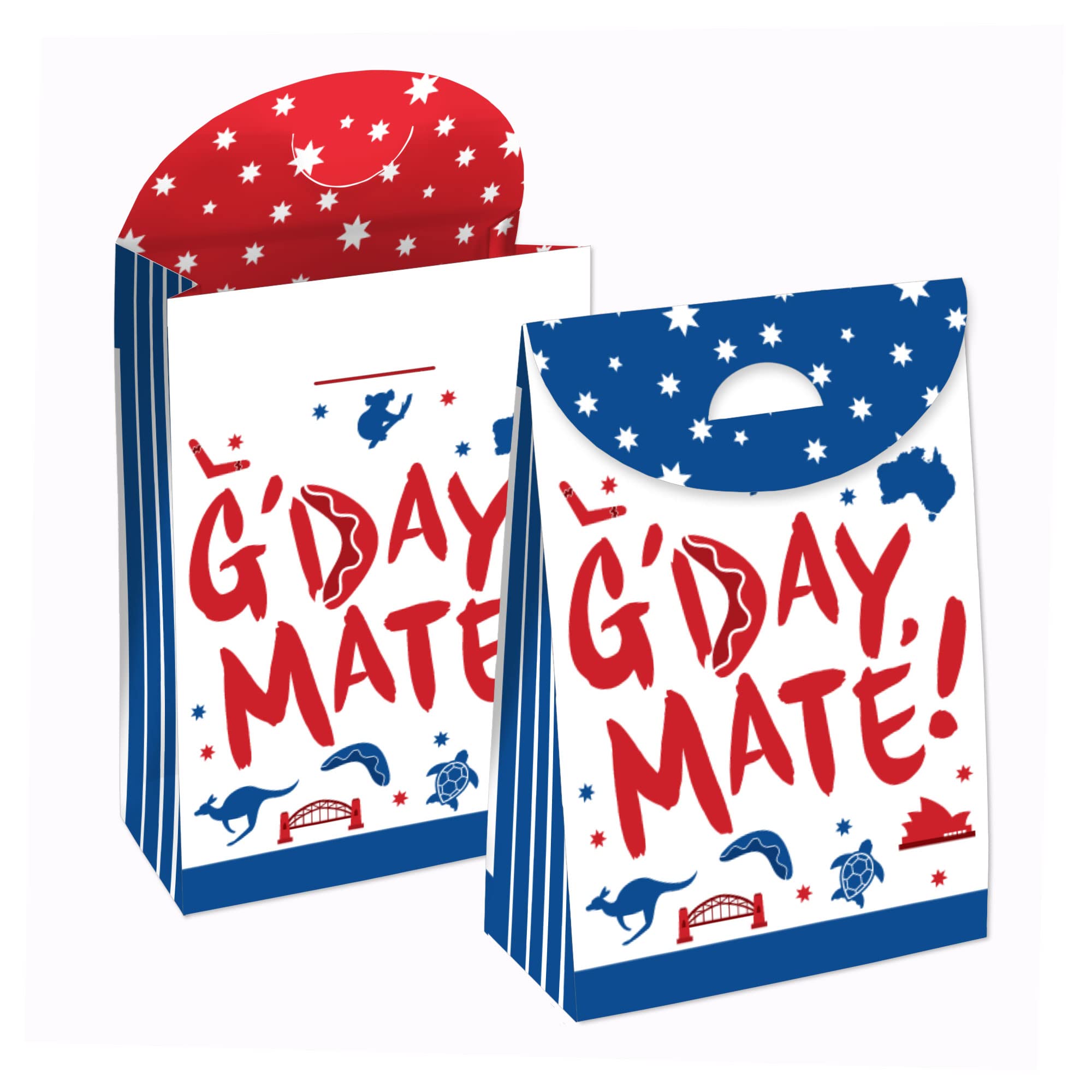 Amazon.com: Big Dot of Happiness Australia Day - G’Day Mate Aussie Party Gift Favor Bags - Party ...