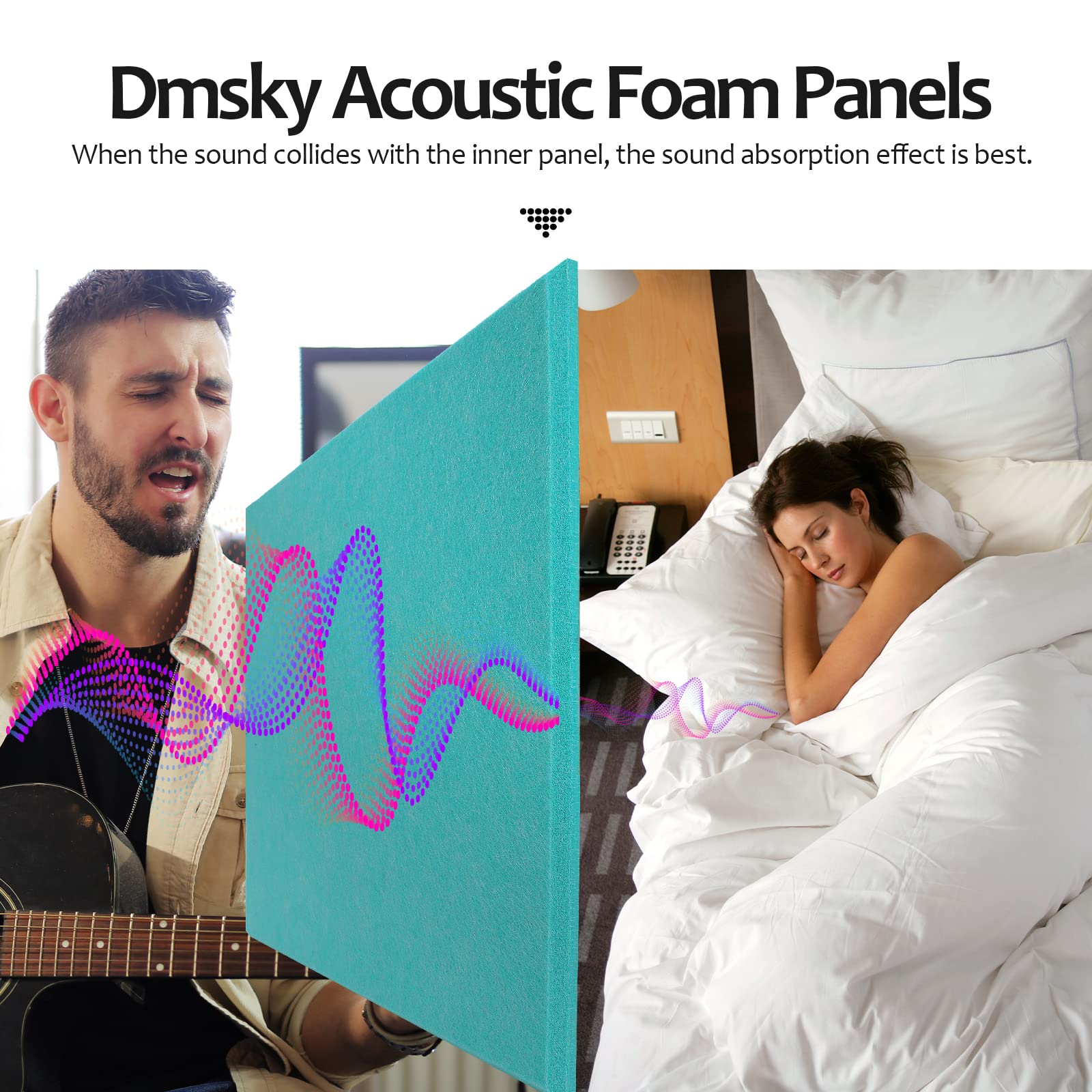 Snapklik.com : 18 Pack Blue Acoustic Panels 12"X12"X 04"Soundproof Wall ...