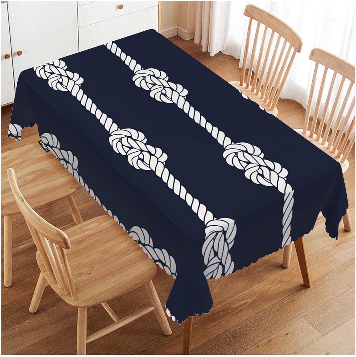 Amazon.com: Swono Nautical Rope Table Covers 52x70 Inch Marine Rope ...