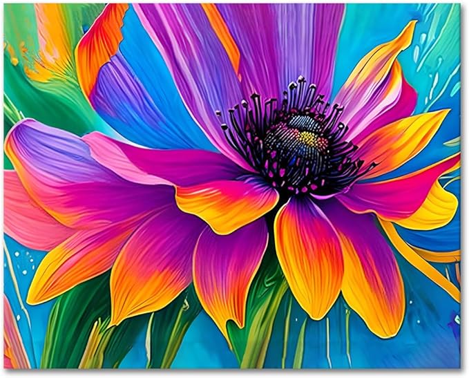 Amazon.com: TUMOVO Abstract Floral Color by Numbers for Adults Colorful ...