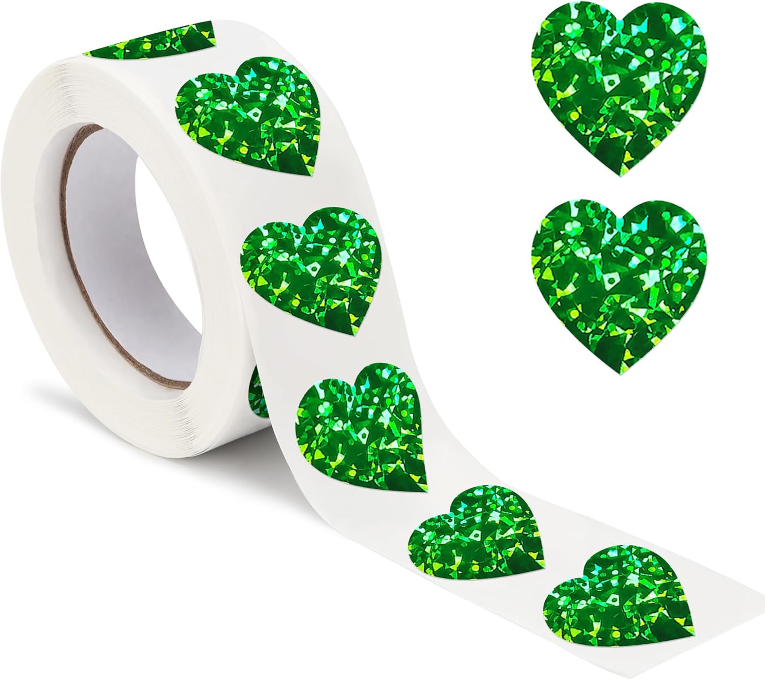 Amazon.com: wonmon 500 PCS Holographic Heart Stickers for Kids, Glitter ...