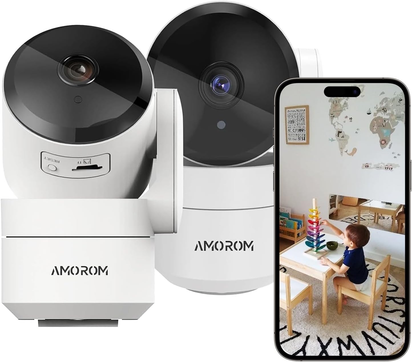 Amazon.com : Indoor Security Camera for Baby Monitor 360°,Room Camera ...