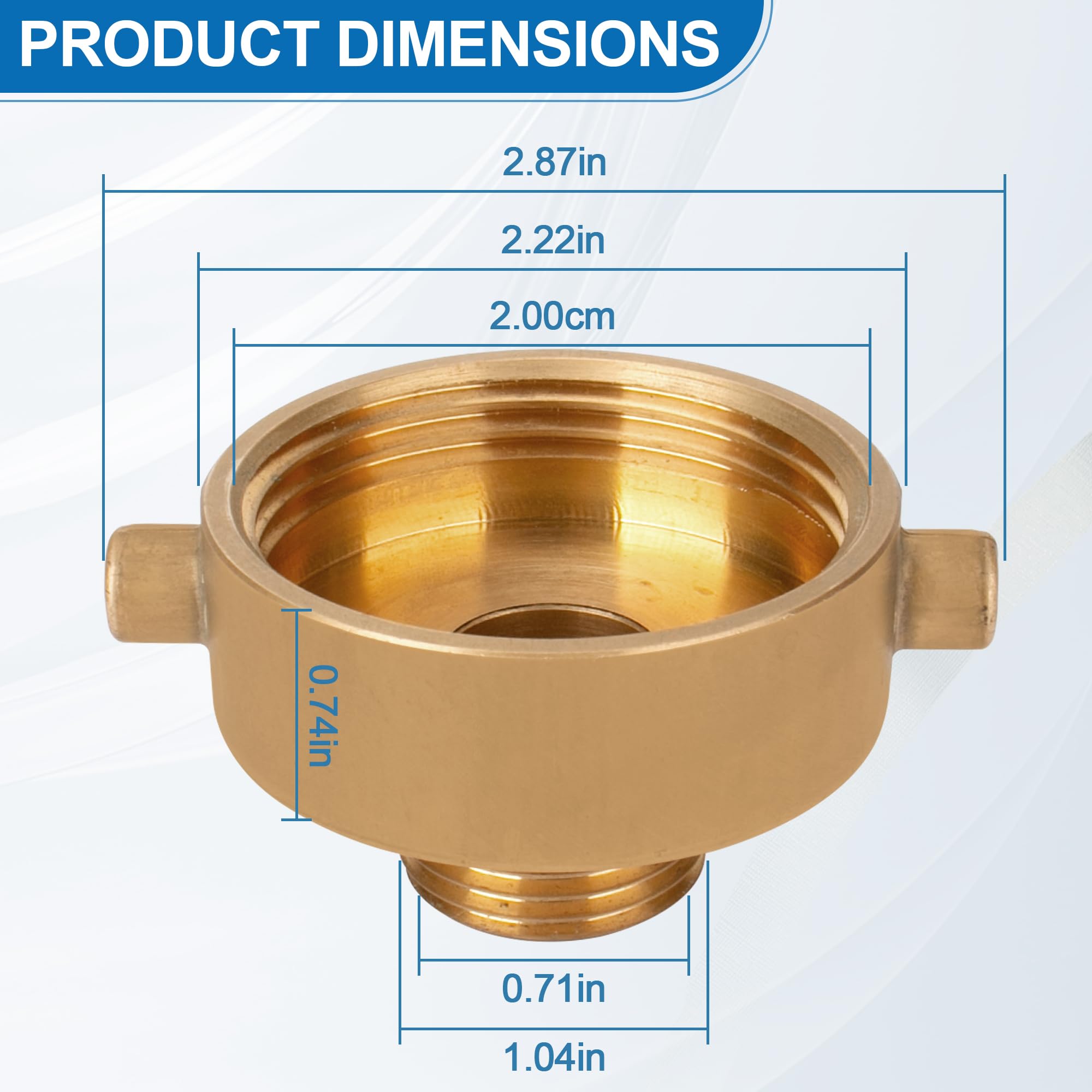 Snapklik.com : Brass Fire Hydrant Adapter, 1-1/2" NST (NH) Female X 3/4 ...
