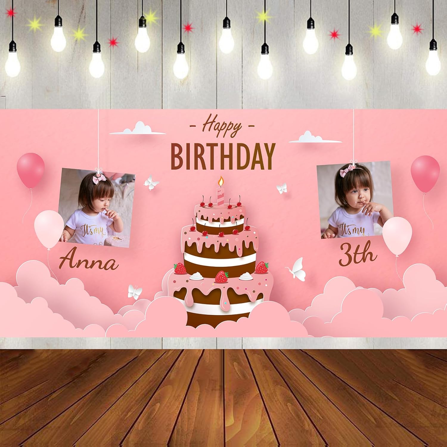 Amazon.com: Custom Happy Birthday Banner Personalized Banners and Signs ...