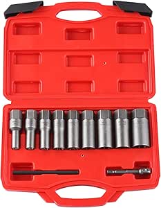 LEONTOOL 11 Pcs Spiral Deep Bolt Extractor Set - 6mm to 19mm - Chrome ...