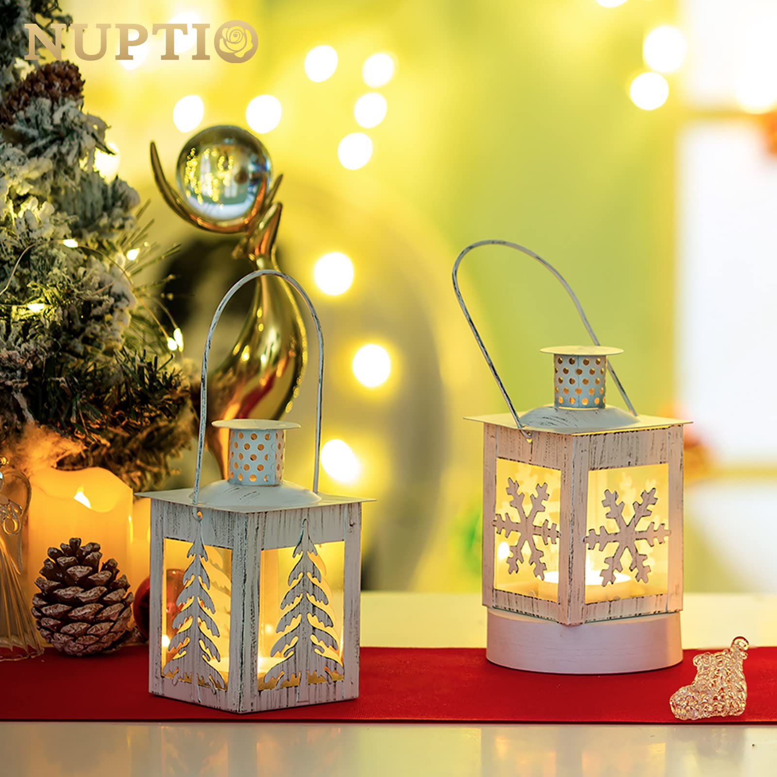 Snowflake Metal Candle Lanterns Interchange A Glow Series: Snowflake