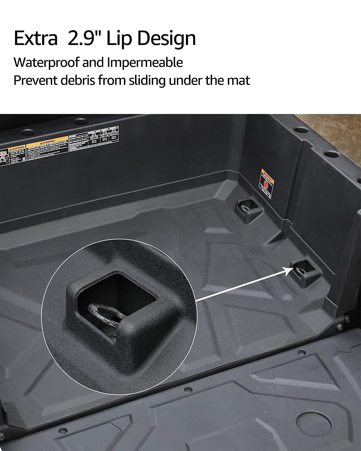 General Rubber Bed Mat Liner, A & UTV PRO Rear Bed Mat All Weather TPE ...