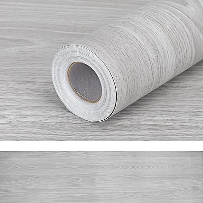 Melwod Gray Wood Contact Paper 17.71 x 118 Inch Wood Grain Texture Peel ...