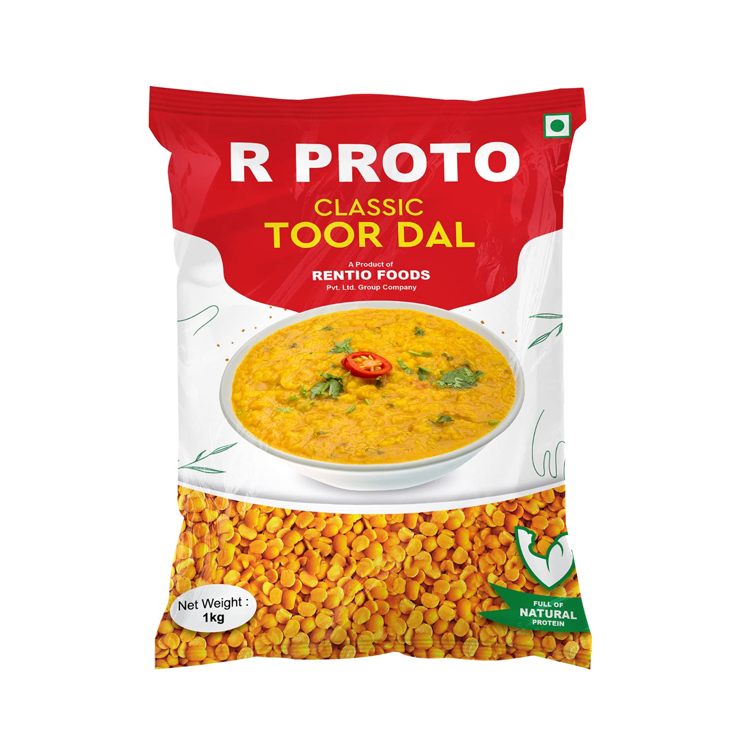 Buy R Proto classic arhar dal/toor dal 1kg (pack of 2) | unpolished tur ...