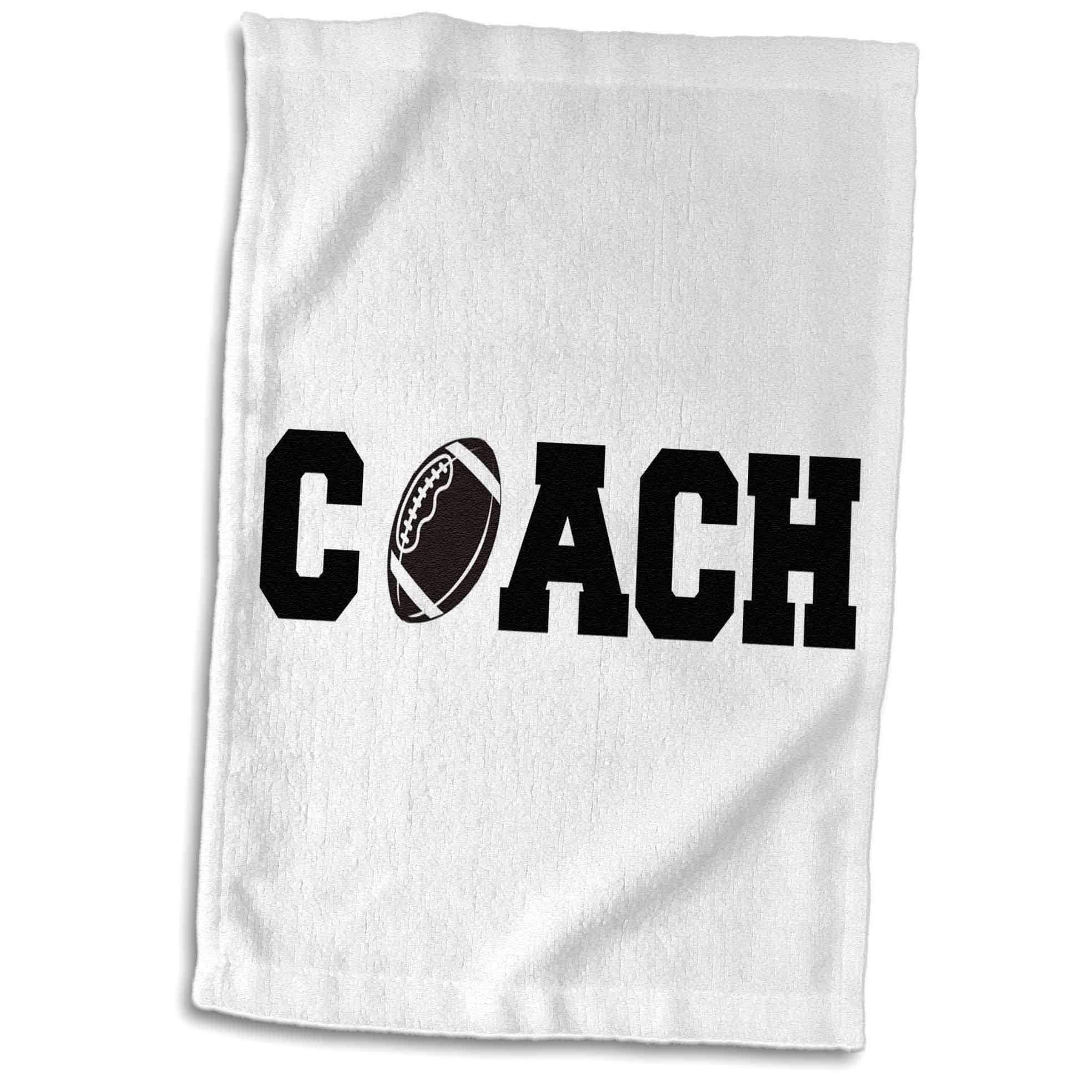 Amazon.com: 3D Rose Coach Black Letters with Football on White ...