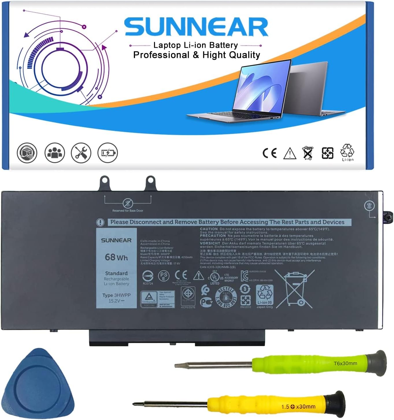 Amazon.com: JIAZIJIA GRT01 Laptop Battery Replacement for Dell Latitude ...