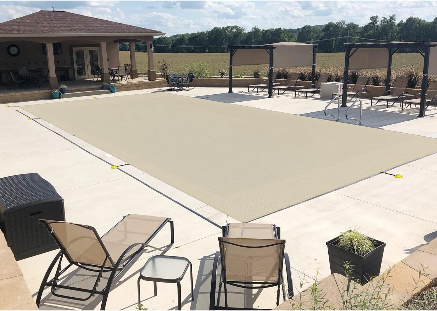 Amazon.com : Windscreen4less 18'x36' Winter Pool Covers for Inground ...