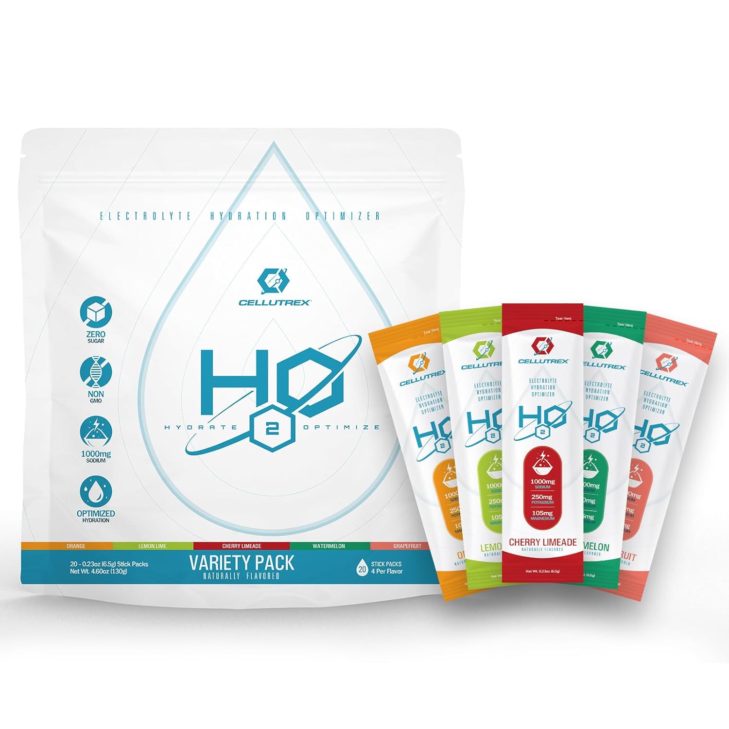 Amazon.com: Cellutrex® H2O Electrolytes - Variety Pack - Zero Sugar ...