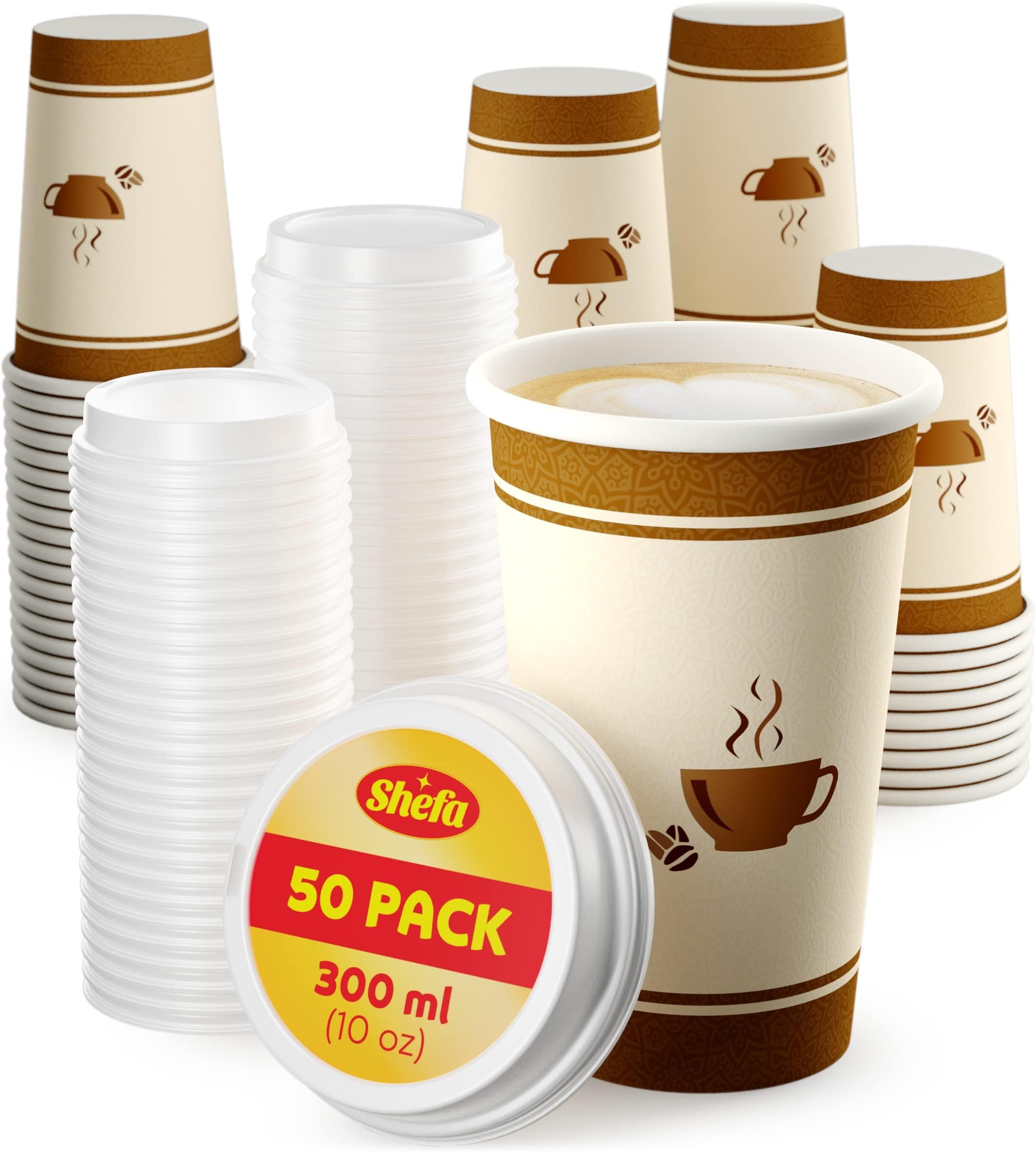 Comfy Package Gusto [10 oz. - 300 ml - 50 Sets] Insulated Kraft Ripple ...