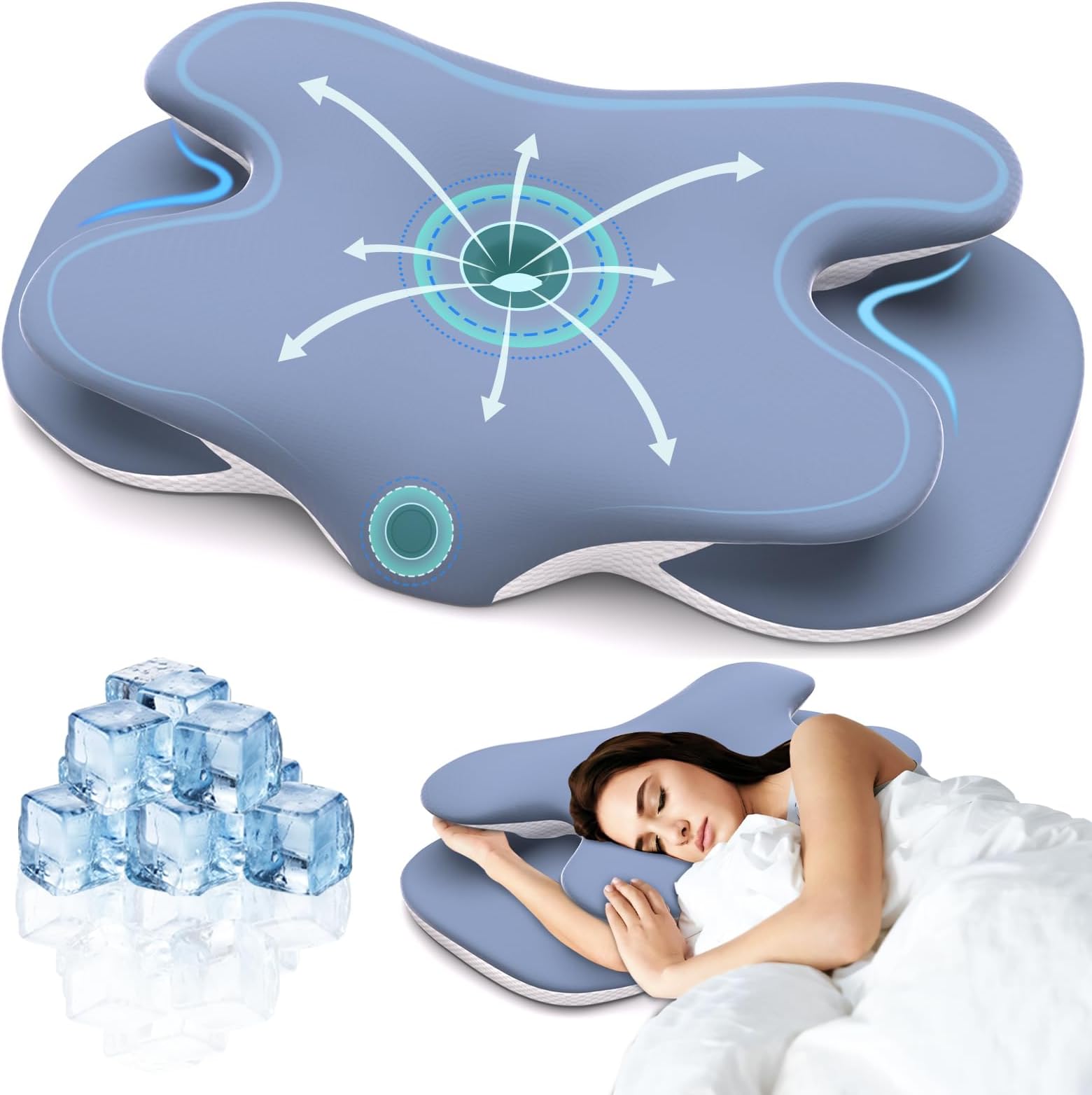 Amazon.com: CHxxy Cervical Neck Pillow for Pain Relief Sleeping ...