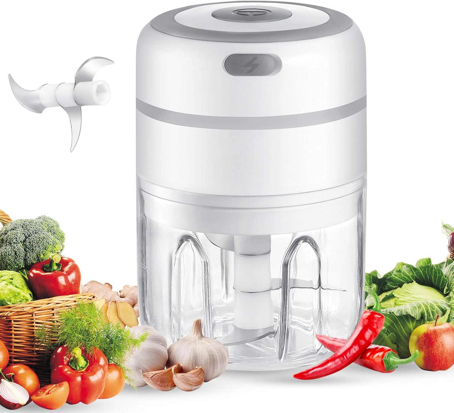 Amazon.com: Electric Garlic Chopper,USB Charging Portable Electric ...