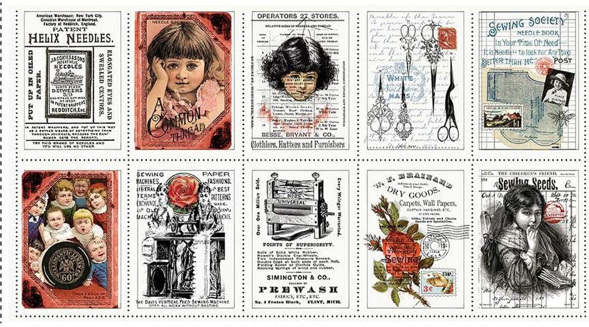 Amazon.com: Riley Blake Sew Journal PD13881 Panel Needle Book Patch 24 ...