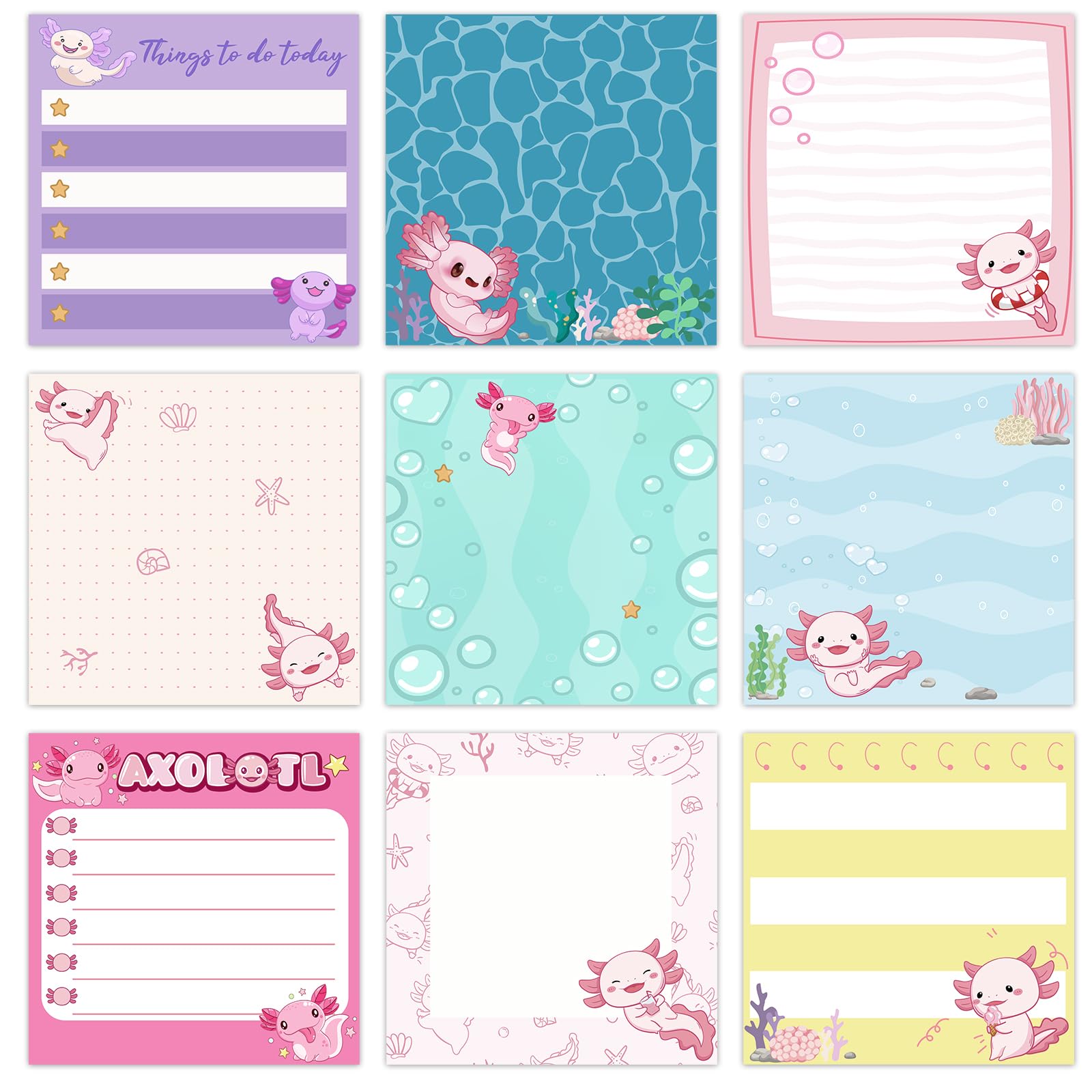 Mini Sticky Notes Cute Pickle Sticky Notes Variety Pack - 600 Sheets, 4 ...