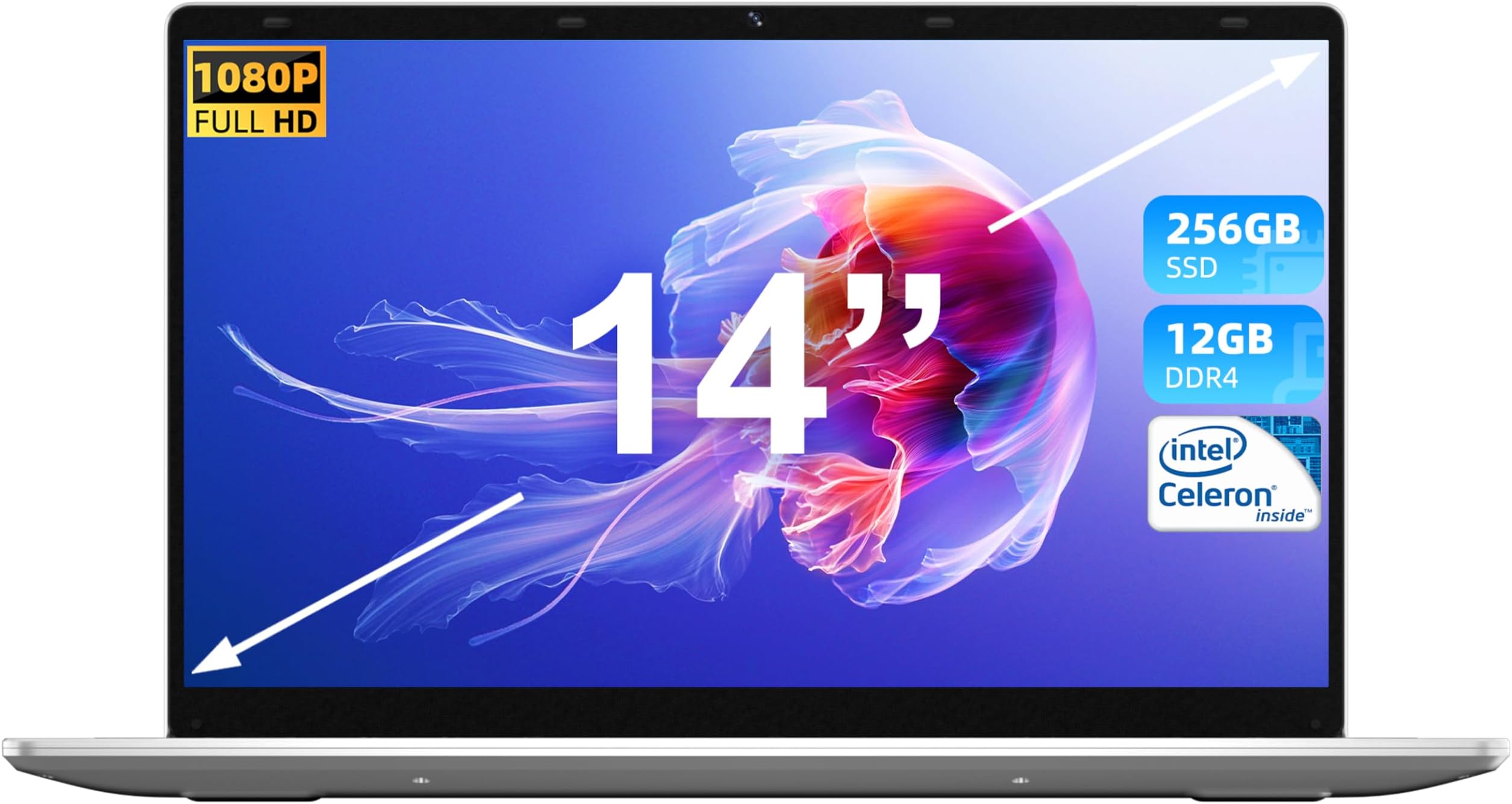 Amazon.com: jumper Laptop, 14 Inch Laptops, 12GB LPDDR4 256GB SSD ...