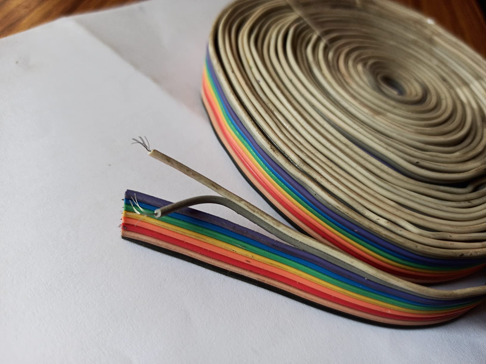 Rpi shop - 10 Core Wire Rainbow Color Flat Ribbon Wire, 10 Wire Flat ...