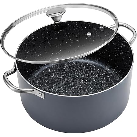 Amazon.com: Alpine Cuisine 18 Quart Non-stick Stock Pot with Tempered ...