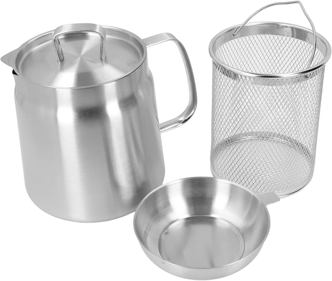 Amazon.com: Oil Strainer Pot Oil Filter Pot 304 Stainless Steel Oil ...