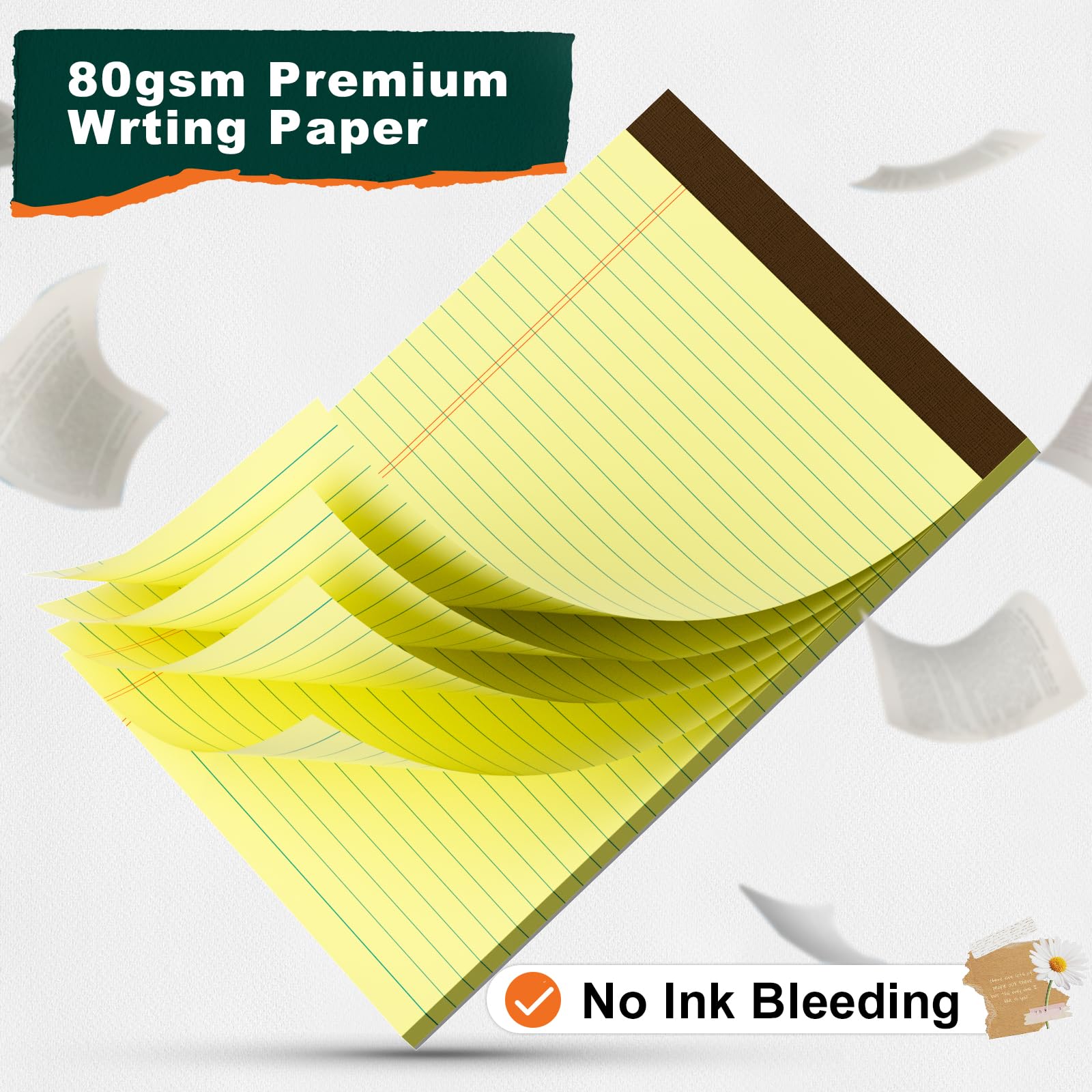 Snapklik.com : 6 Pack Yellow Legal Pads 8.5 X 11 Note Pads 8.5 X 11 ...