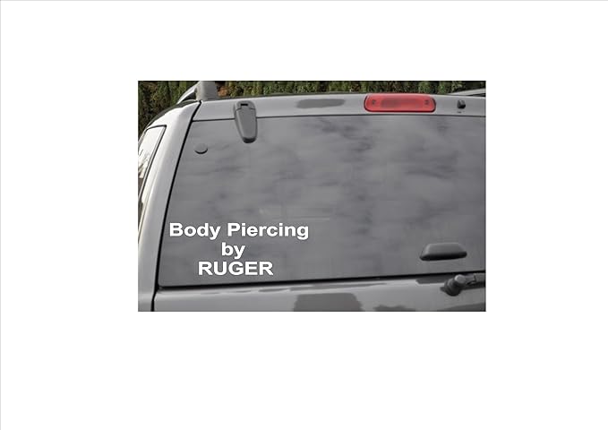 Amazon.com: Body Piercing by RUGER -window decal : Sports & Outdoors