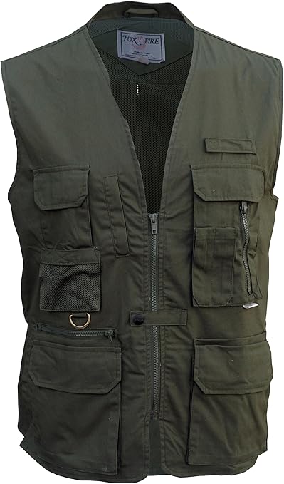 Foxfire Men's Utility Hiking Safari Vest for Travel, Photo, and Outdoor ...