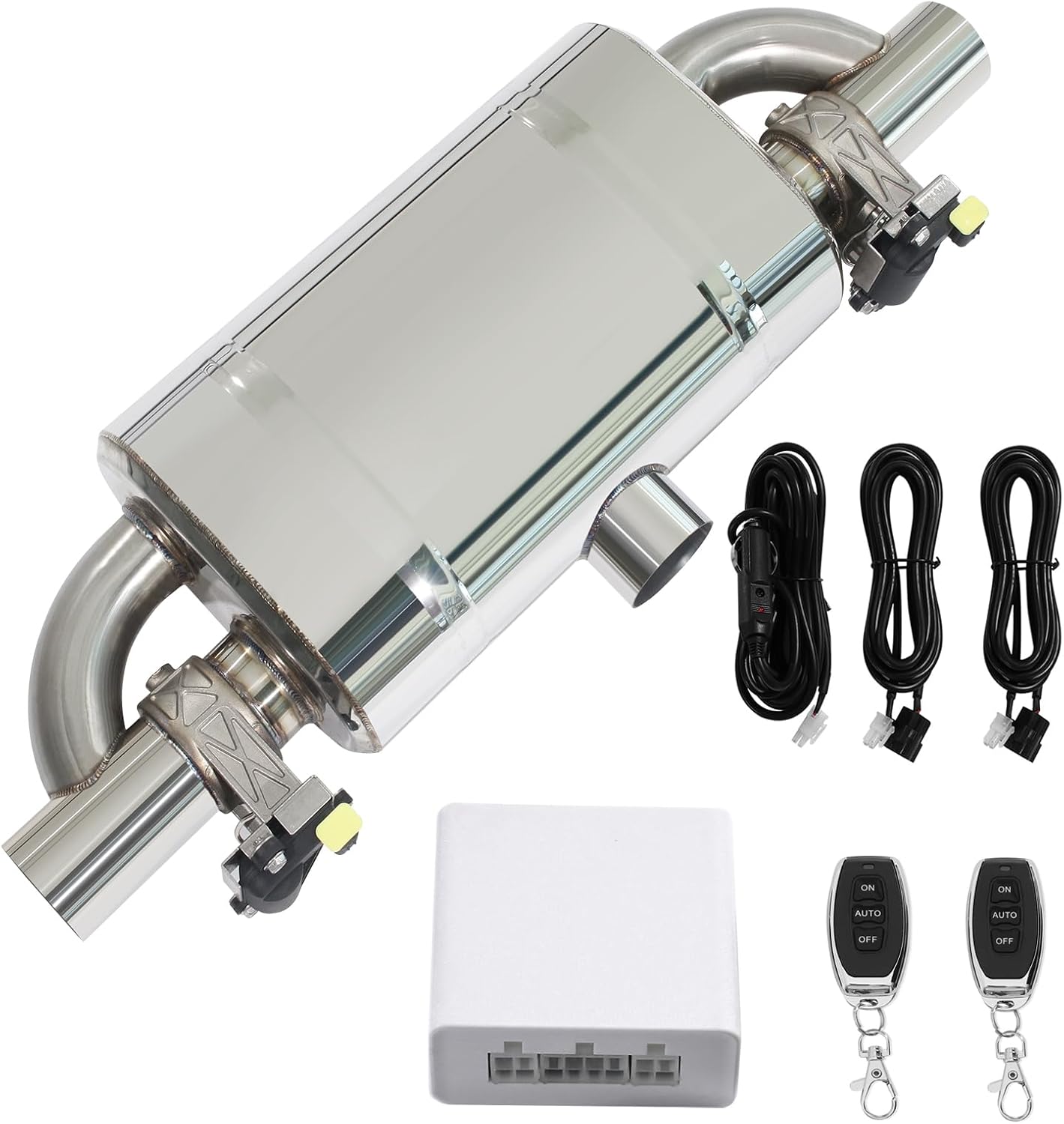 Amazon.com: Exhaust Valved Muffler, Performance T Box Mufflers ...