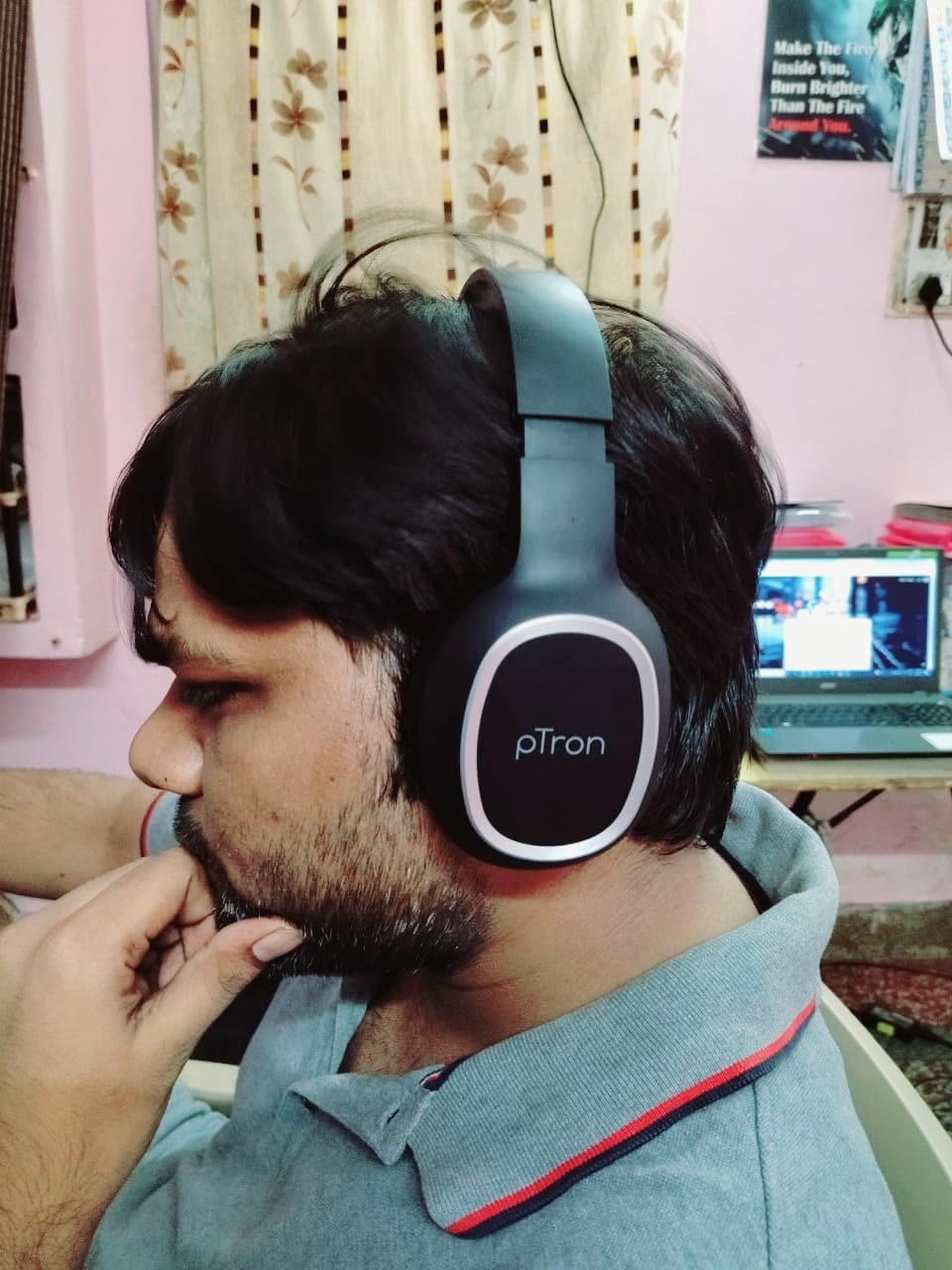 pTron Studio Over-Ear Bluetooth 5.0 Wireless Headphones with Mic, Hi-Fi ...