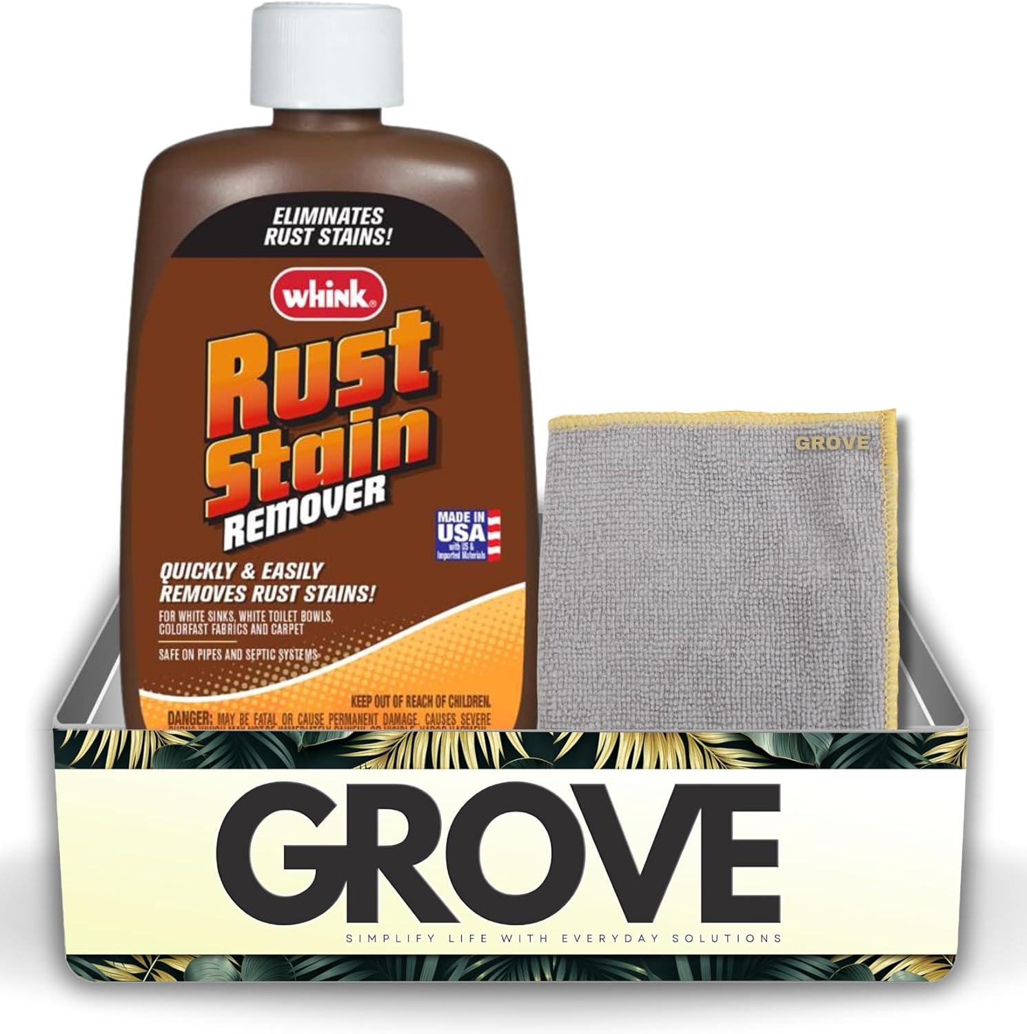 Amazon.com: GROVE Whink Rust Stain Remover 10 oz Bundle with Microfiber ...