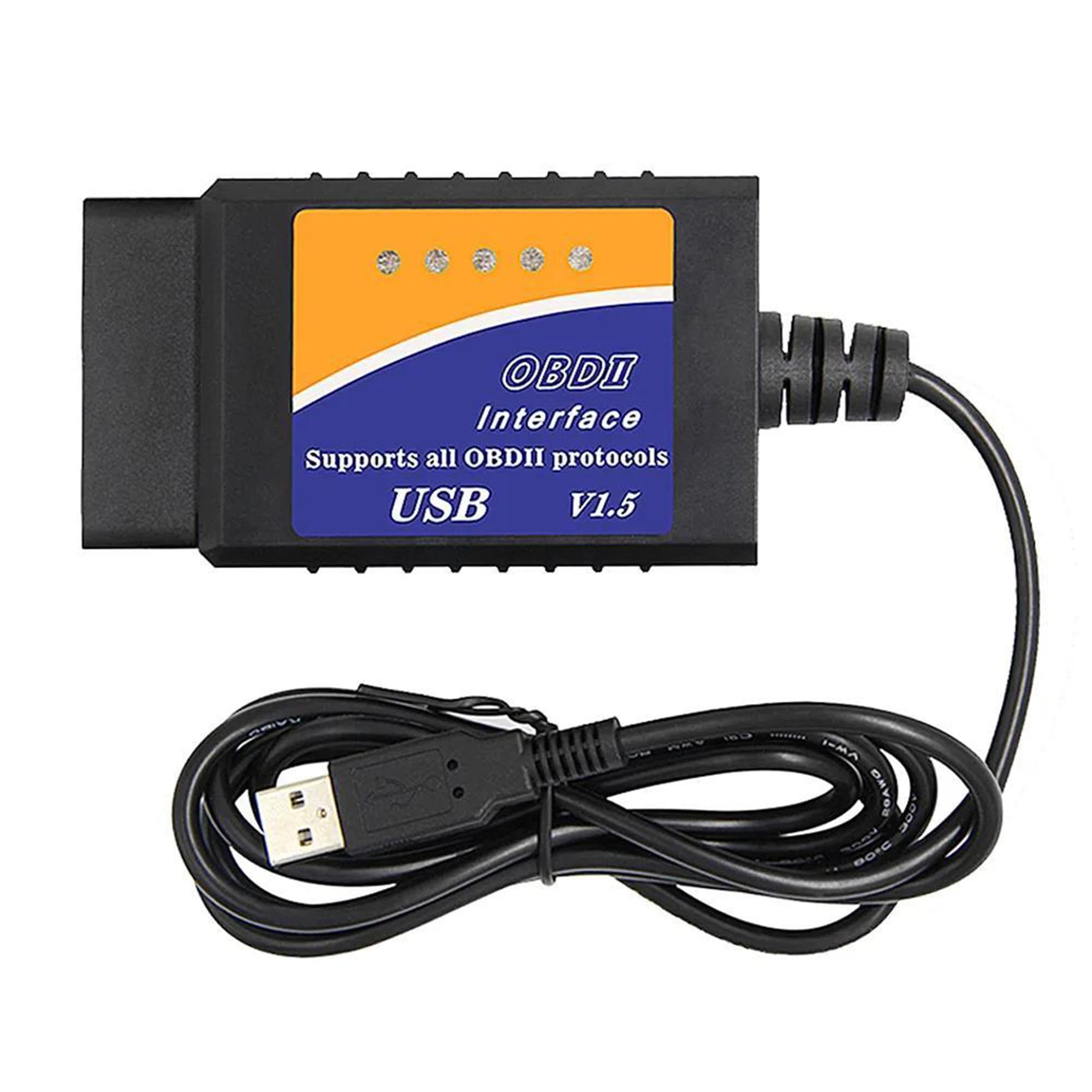 Amazon.com: HinYan ELM327 USB V1.5 OBD2 Car Diagnostic Scanner ELM 327 ...