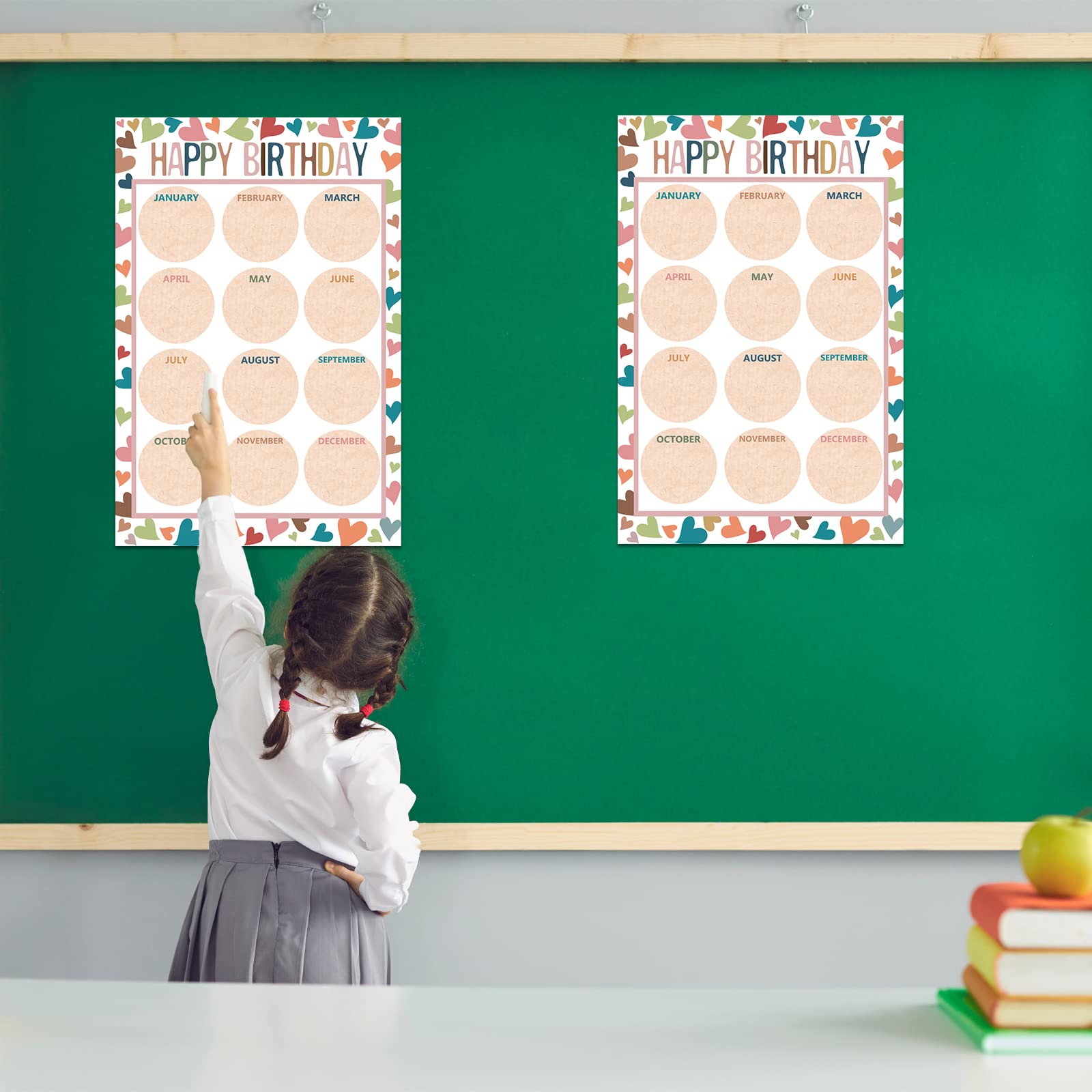 Teacher Classroom Supplies Classroom Birthday Chart Poster Set - 2Pcs ...