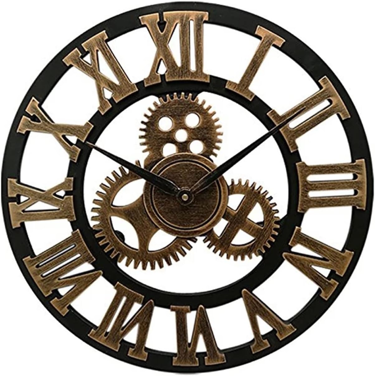 Amazon.com: 16 inch Big Size Rustic Wall Clock with Gear Decorative ...