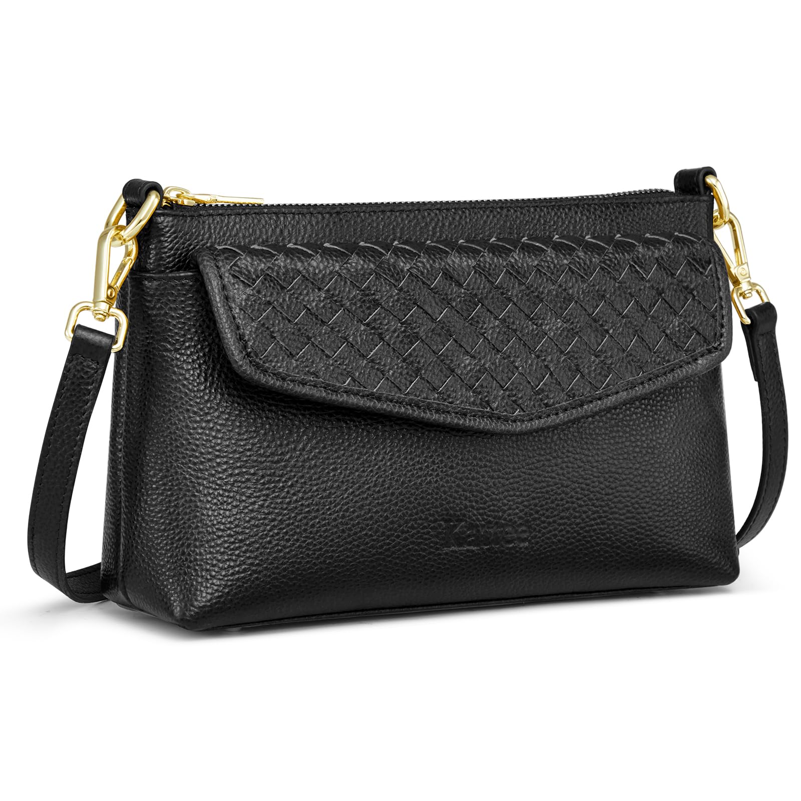 Kattee Leather Crossbody Purse Bags for Women Trendy, Small Soft Woven ...